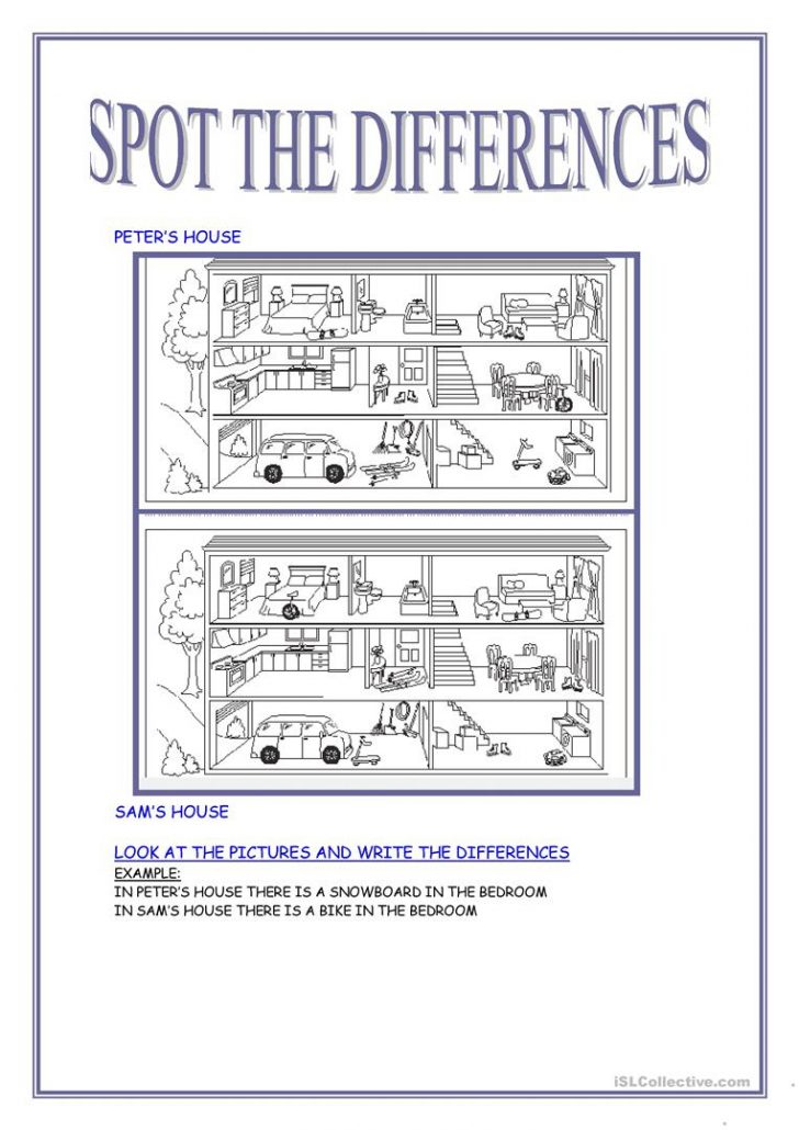 40 Free Esl Spot The Difference Worksheets - Free Printable Spot The ...