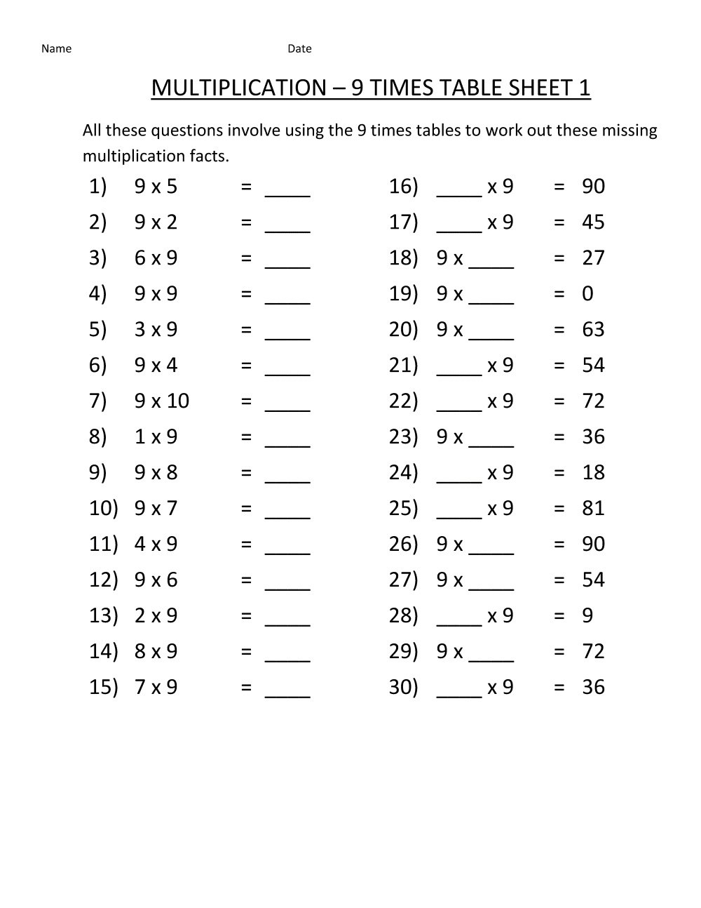 Free Math Sheets Multiplication 6 7 8 9 Times Tables 2 gif 780 1009 Free Math Sheets Multiplication 6 7 8 9 Times Tables 2 gif 780 1009
