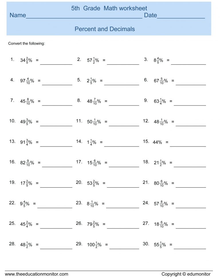 91 Percent Grade Math Sales Graph Printable Math Worksheet For Sixth ...