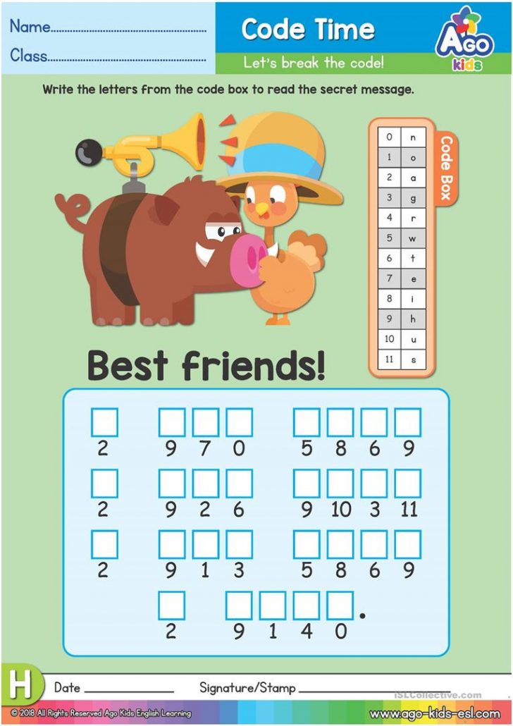 Alphabet Decoder Worksheet - The Letter H Worksheet - Free Esl ...