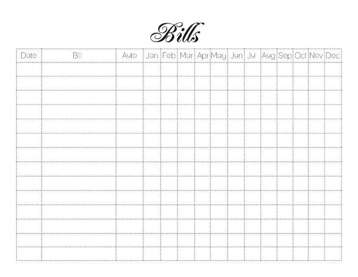 Bill Pay Checklist App Excel Printable Pdf Monthly Template | Free ...