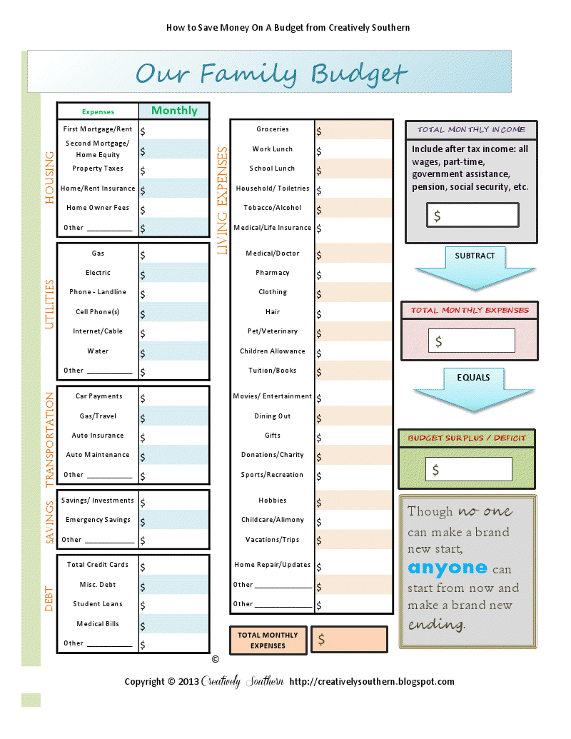 Printable Budget Worksheet Dave Ramsey Printable Worksheets