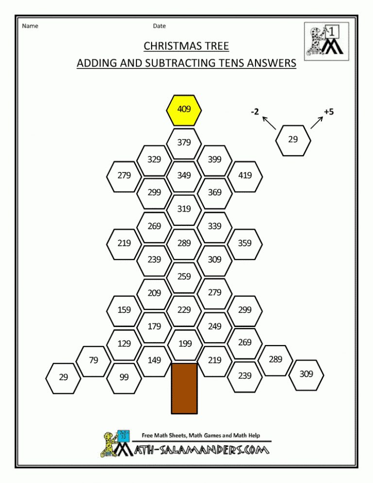 Christmas Maths Worksheets Year 1 Activities Kindergarten Sheets | Free ...