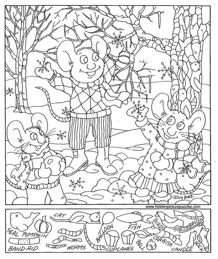 Coloring Page ~ Hidden Pictureoring Pages Christmas Pictures With ...