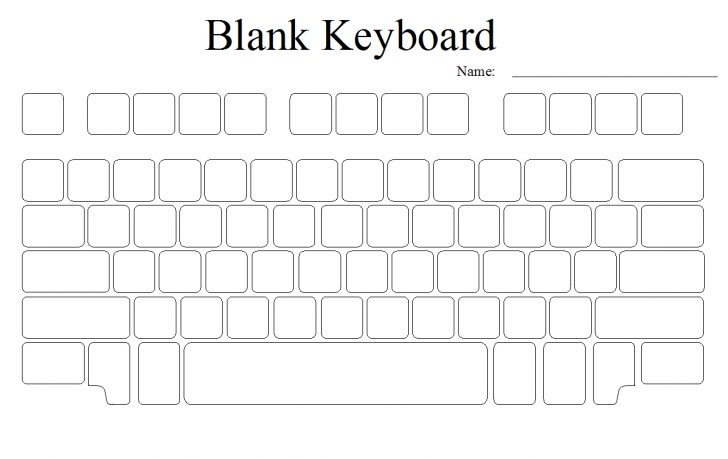 Computer Keyboard Template Printable. Blank Printable Puter Keyboard ...