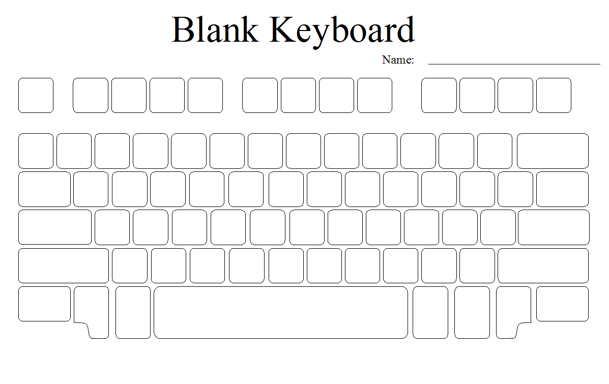 Printable Blank Keyboard Template Printable Word Searches