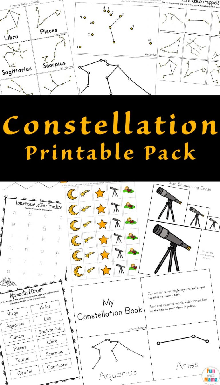 Constellation Printable Pack | Constellations Printable Worksheets ...