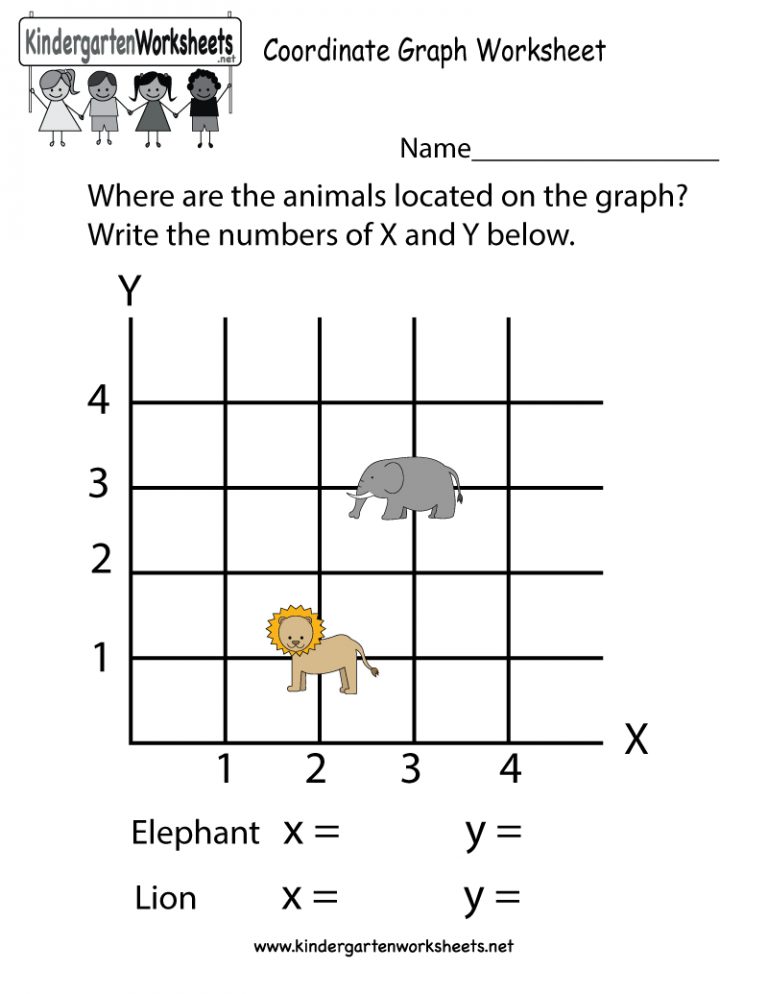 Coordinate Graph Worksheet - Free Kindergarten Math Worksheet For Kids ...