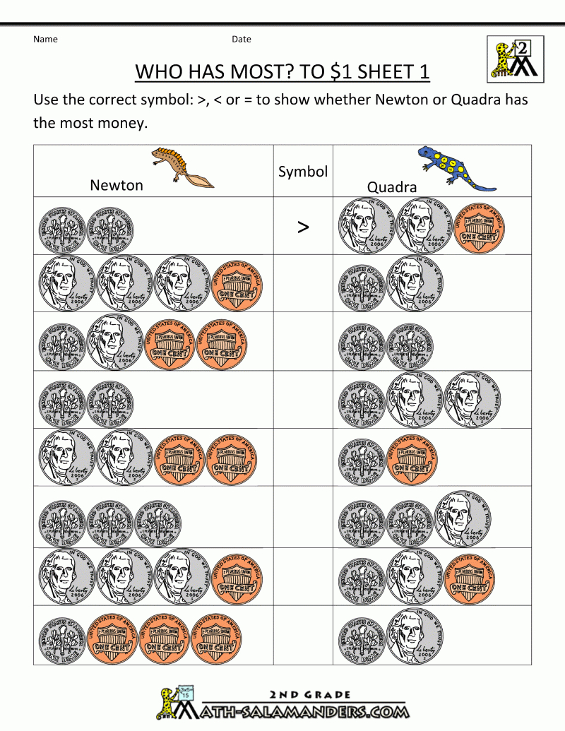 Easy Money Worksheets Printable Printable Worksheets