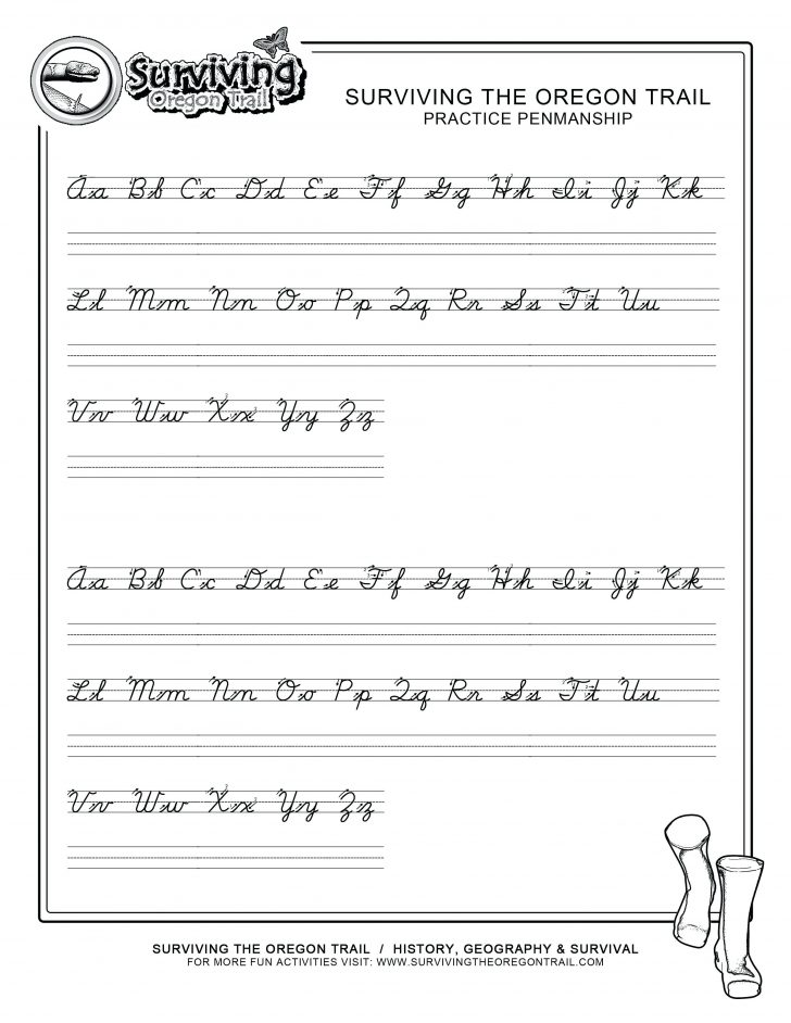 Cursive Handwriting Sheet Karis sticken co Printable Cursive 