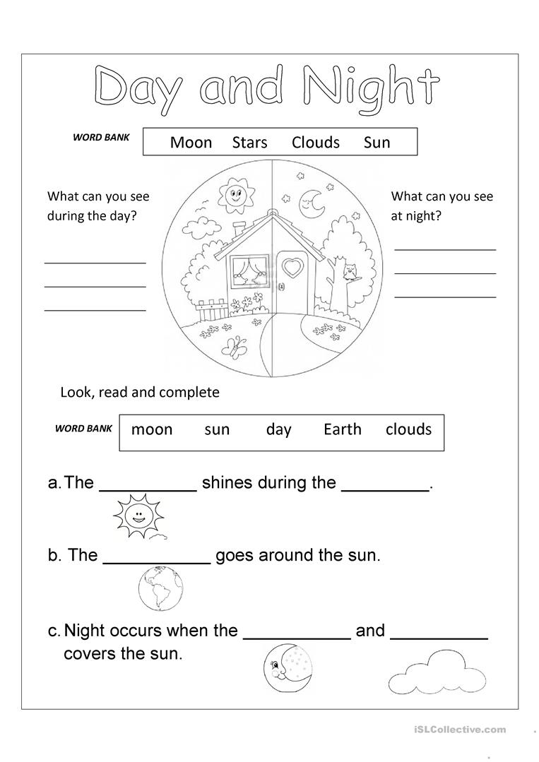 Day And Night Printable Worksheets Printable Worksheets Day And Night Printable Worksheets Printable Worksheets