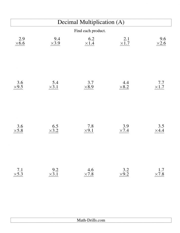 Decimals Division Worksheets : Cmediadrivers | Free Printable Decimal ...