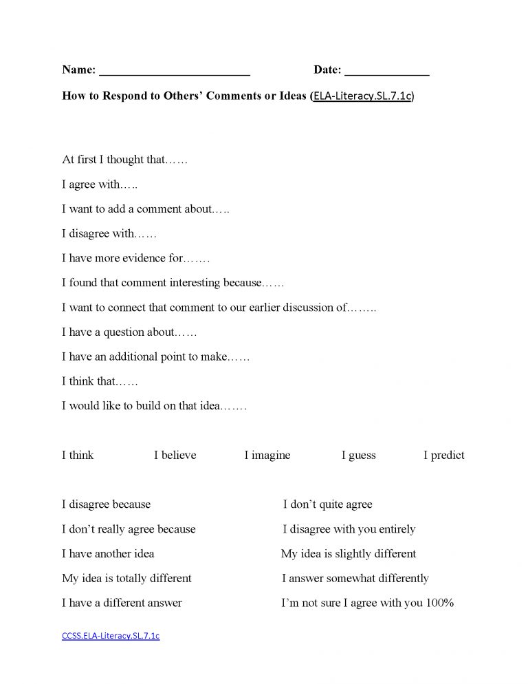 English Worksheets | 7Th Grade Common Core Worksheets | Free Printable ...