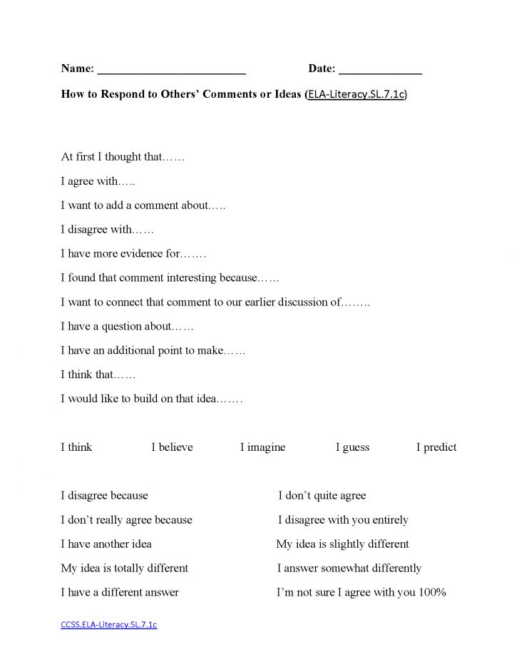 English Worksheets | 7Th Grade Common Core Worksheets | Grade 7 English ...