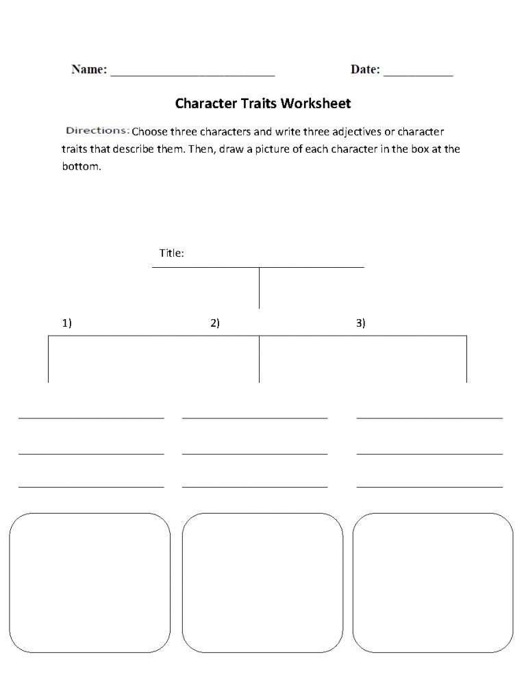 Englishlinx | Character Analysis Worksheets | Printable Character ...