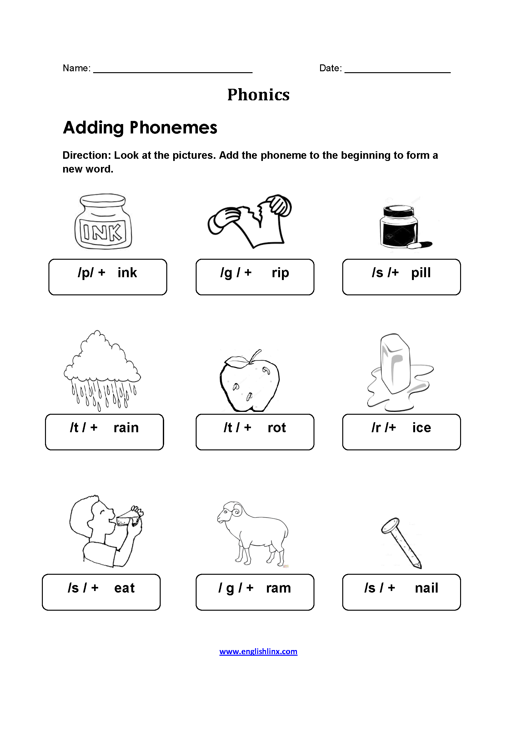 Englishlinx Phonics Worksheets Printable Phonics Worksheets Englishlinx Phonics Worksheets Printable Phonics Worksheets