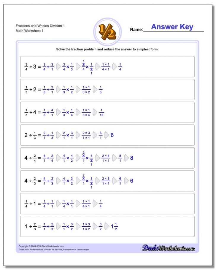 Fraction Division | Fraction Worksheets 6Th Grade Printable - Printable ...