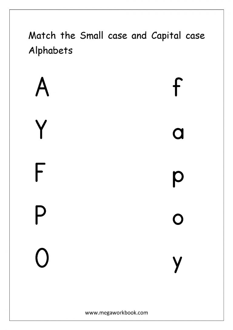 Free English Worksheets - Alphabet Matching - Megaworkbook | Abc ...