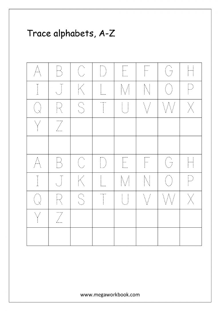 Free English Worksheets - Alphabet Tracing (Capital Letters | Free ...