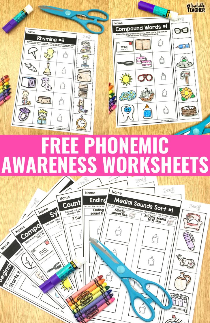 Free Phonemic Awareness Worksheets - Interactive And Picture-Based ...