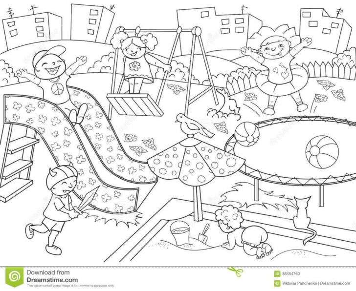 Free Playground Coloring Pages | Free Printable Playground Coloring ...