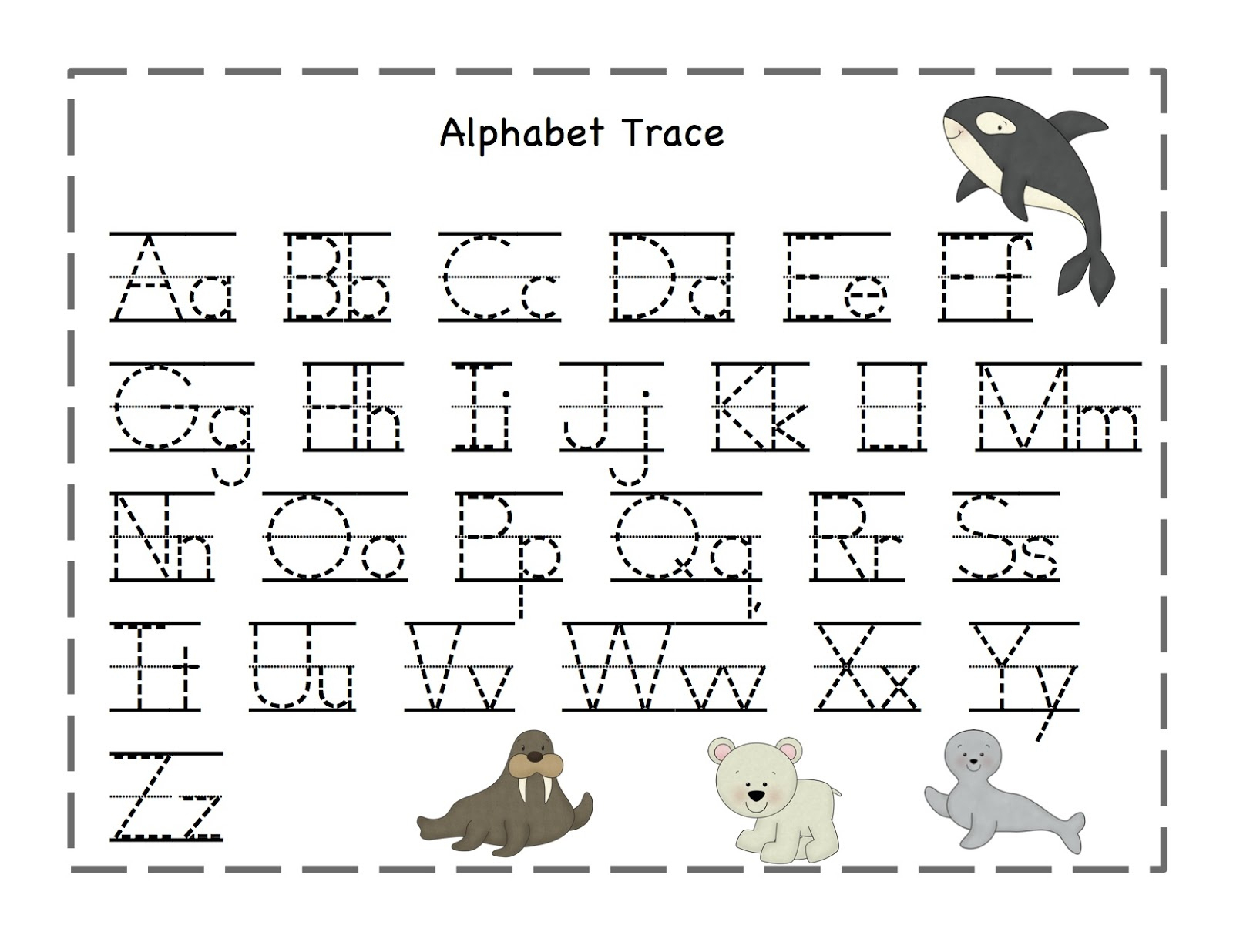 Free Printable For Tracing Letters Numbers