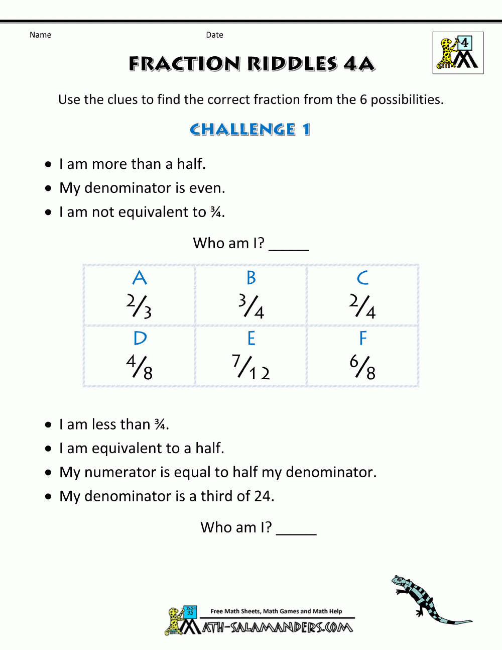 Math Worksheets For 5Th Grade Fractions Printable Printable Worksheets