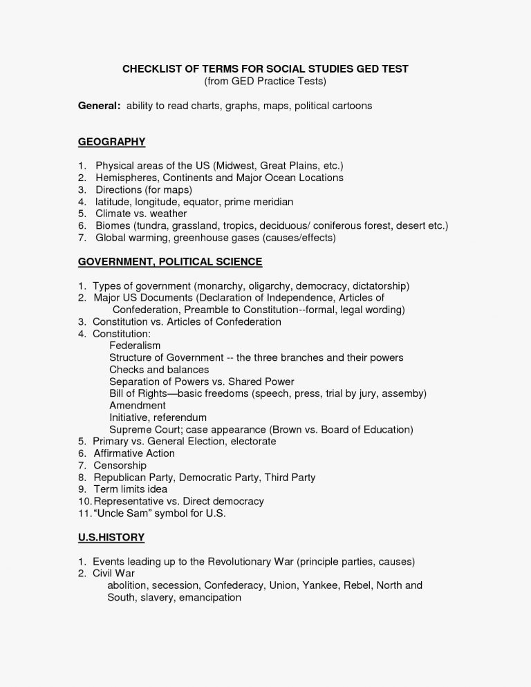Free Printable Ged Math Worksheets Ged Tasc Class - Classy World | Free ...