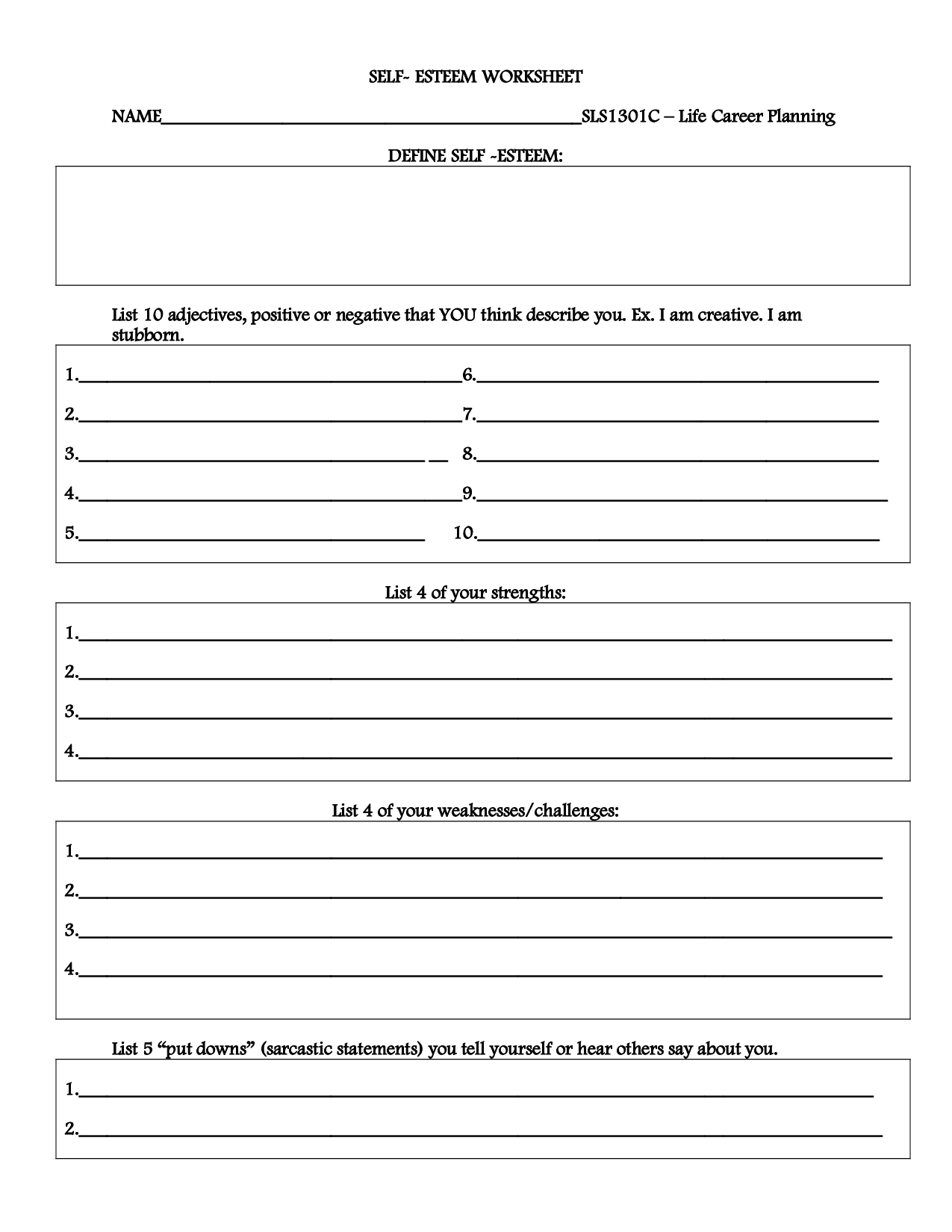 Self Esteem Printable Worksheets For Kids Printable Worksheets Self Esteem Printable Worksheets For Kids Printable Worksheets