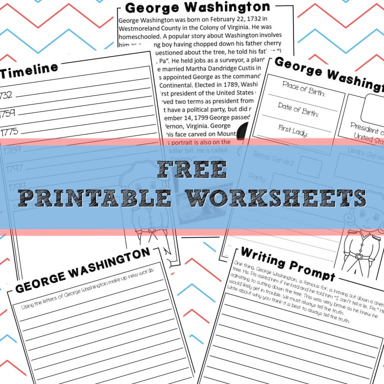 George Washington | Homeschool Unit Study American Presidents | Free ...