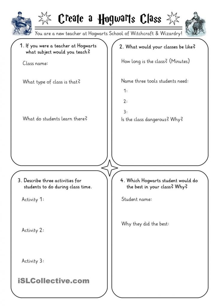 Harry Potter Worksheets Collection | Esl | Harry Potter School | Harry ...
