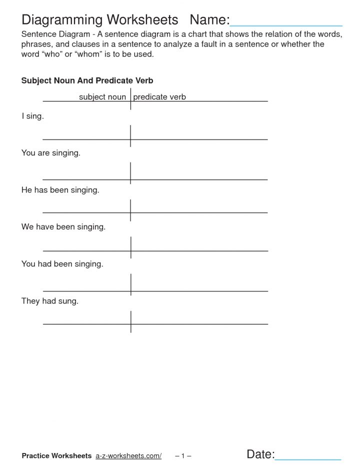 How To Diagram A Sentence Worksheet New Free Printable Sentence | Free ...