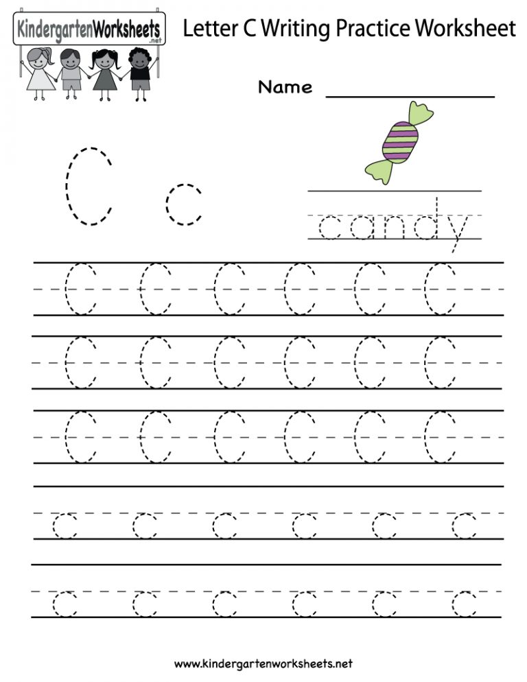 Kindergarten Letter C Writing Practice Worksheet Printable | Free ...
