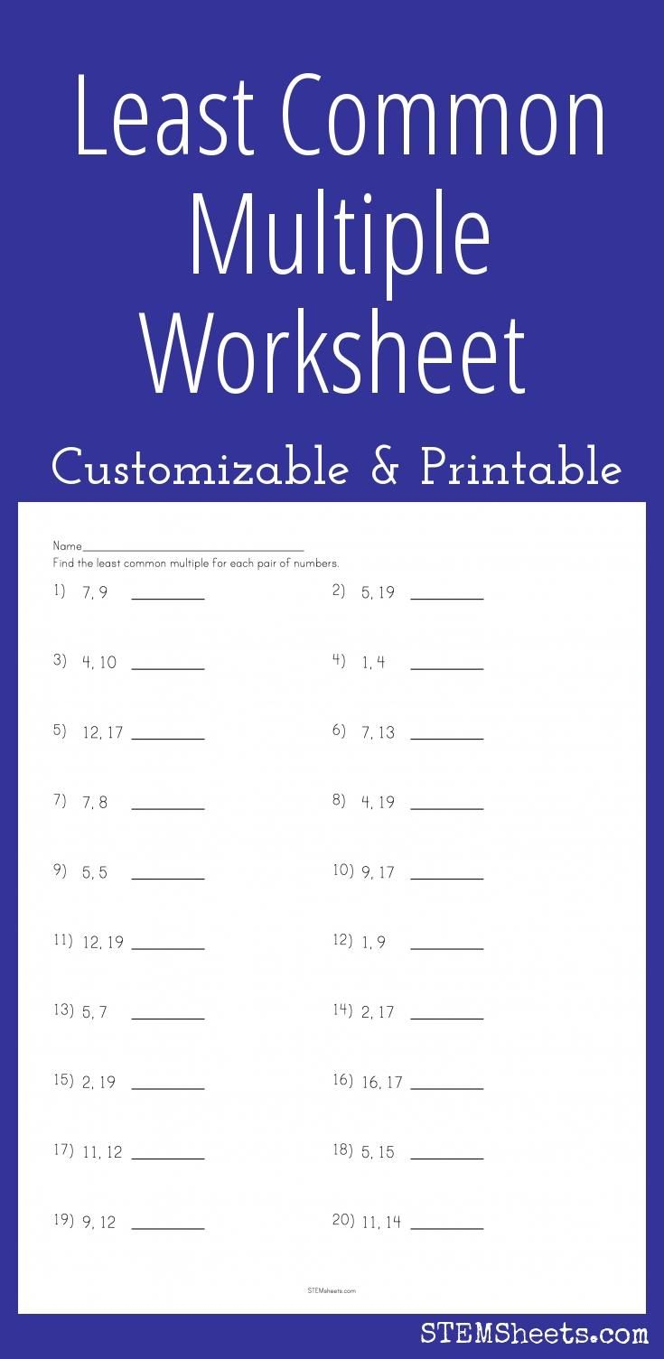 Gcf And Lcm Worksheets Printable Printable Worksheets