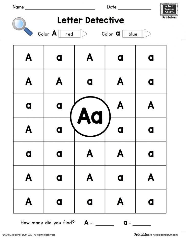 Letter A: Letter Detective Uppercase & Lowercase Visual | Free ...