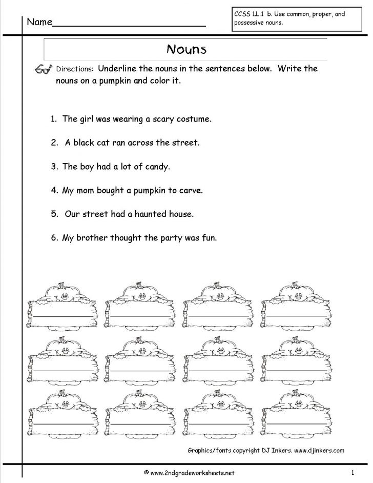 Nouns Worksheets And Printouts | Free Printable Verb Worksheets ...