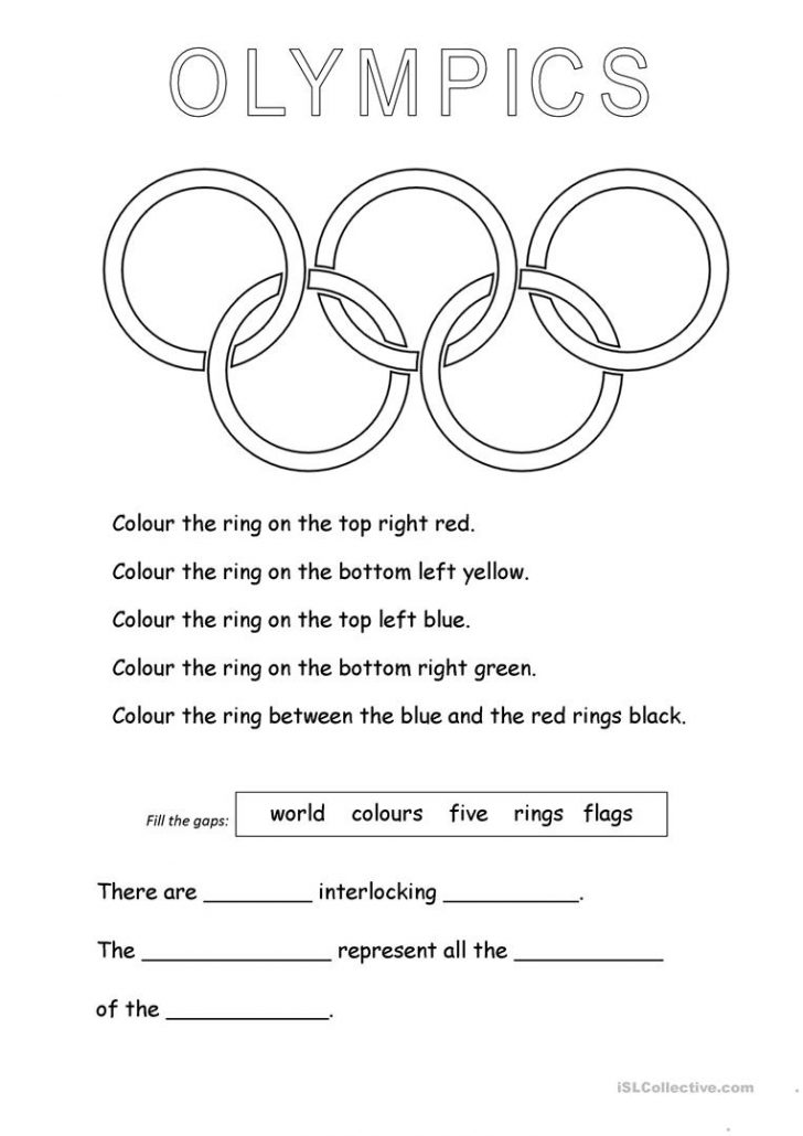 Olympic Rings Worksheet - Free Esl Printable Worksheets Madeteachers ...