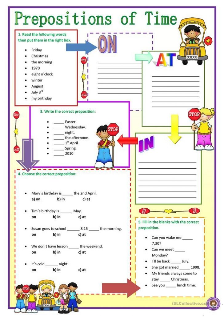 Prepositions Of Time Worksheet - Free Esl Printable Worksheets Made ...