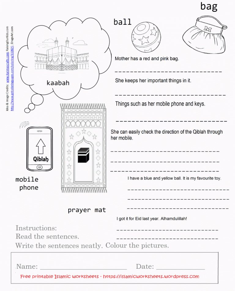 Reading & Writing 1 | Islamic Worksheets | Writing Worksheets | Islamic ...