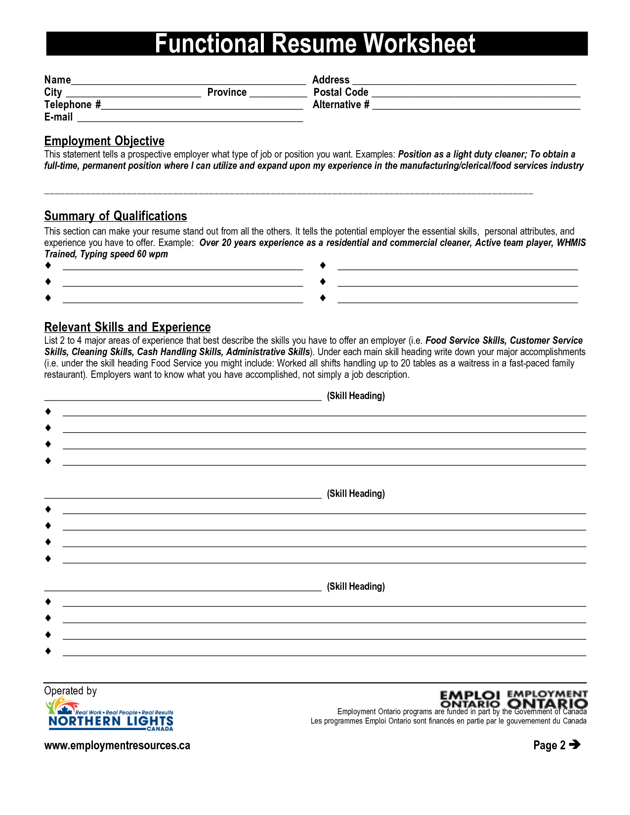 Printable Resume Builder Worksheet Printable Worksheets