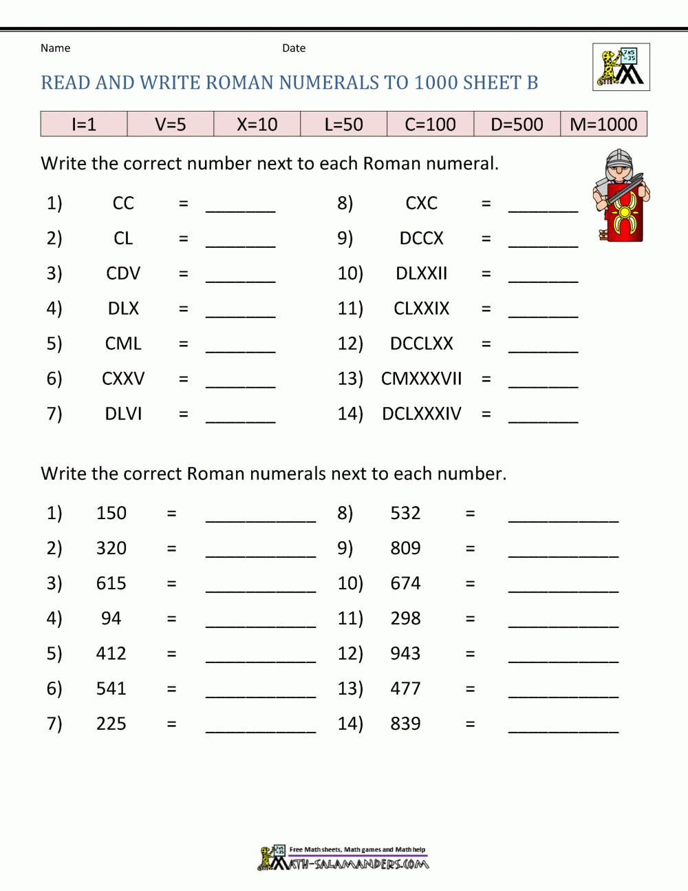 These Fill In The Blank Style Roman Numeral Pattern Worksheets Help These Fill In The Blank Style Roman Numeral Pattern Worksheets Help
