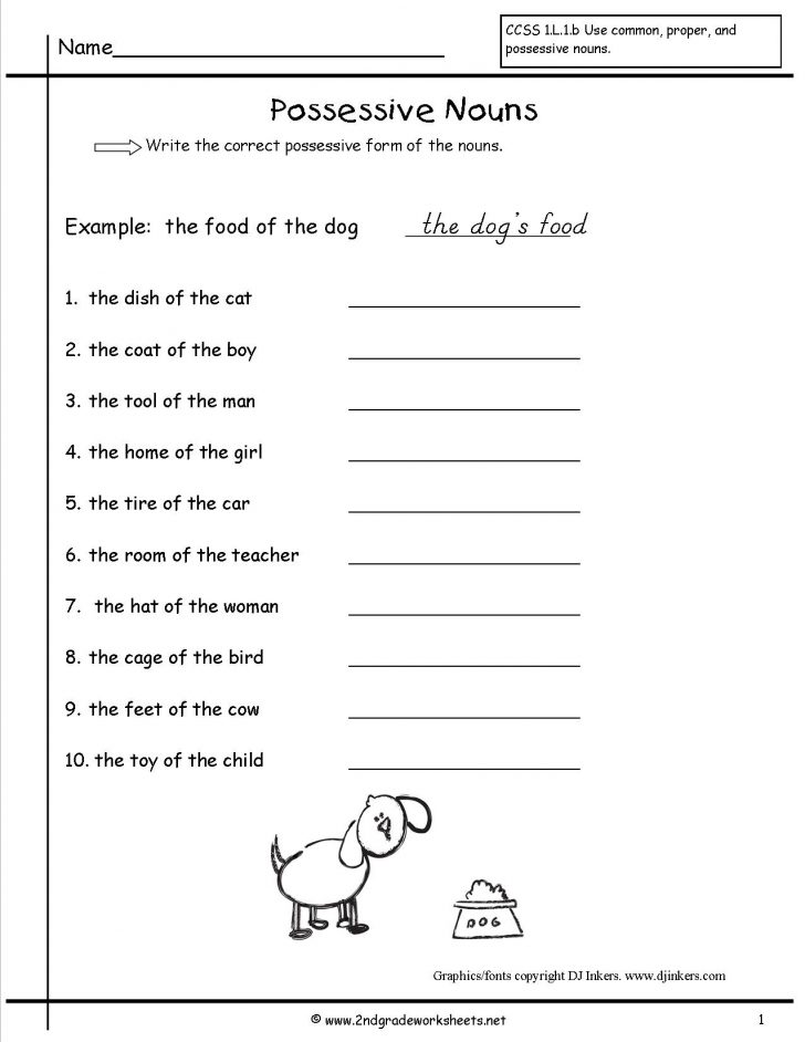 Second Grade Possessive Nouns Worksheets | Possessive Nouns Printable ...