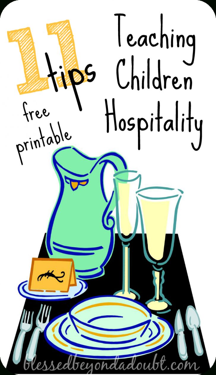 Teaching Children Hospitality - Free Printable! - Blessed Beyond A ...