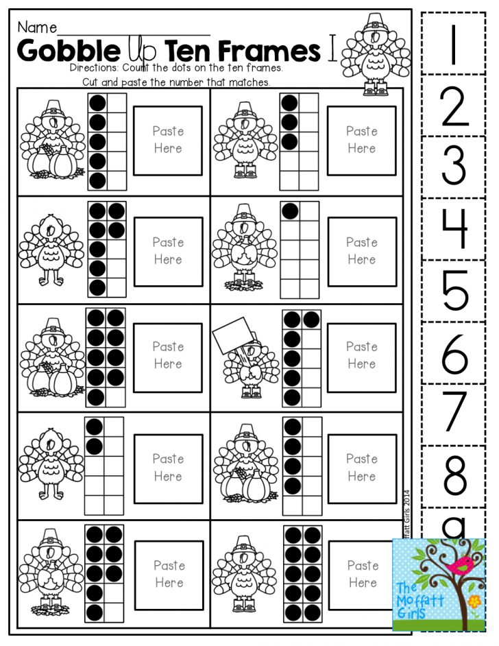 Ten Frame (Cut And Paste)! Tons Of Hands-On Printables! | Kinderland ...