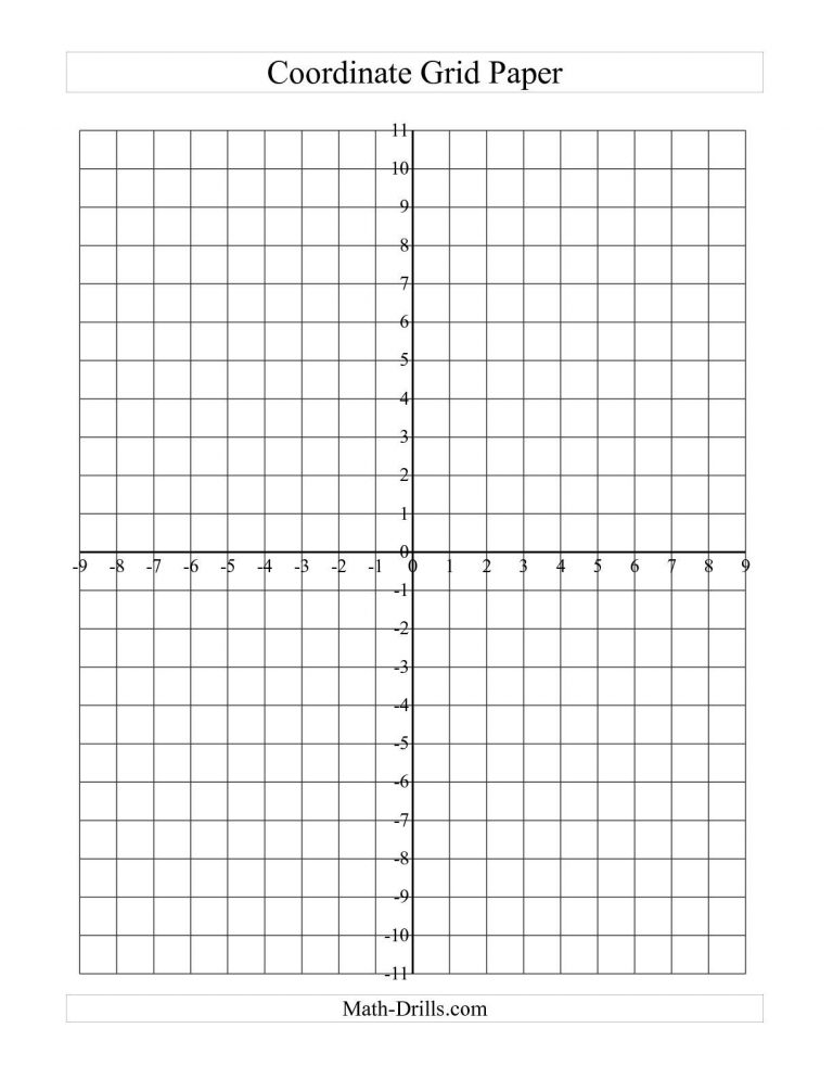 The Coordinate Grid Paper (Large Grid) (A) Math Worksheet From The ...