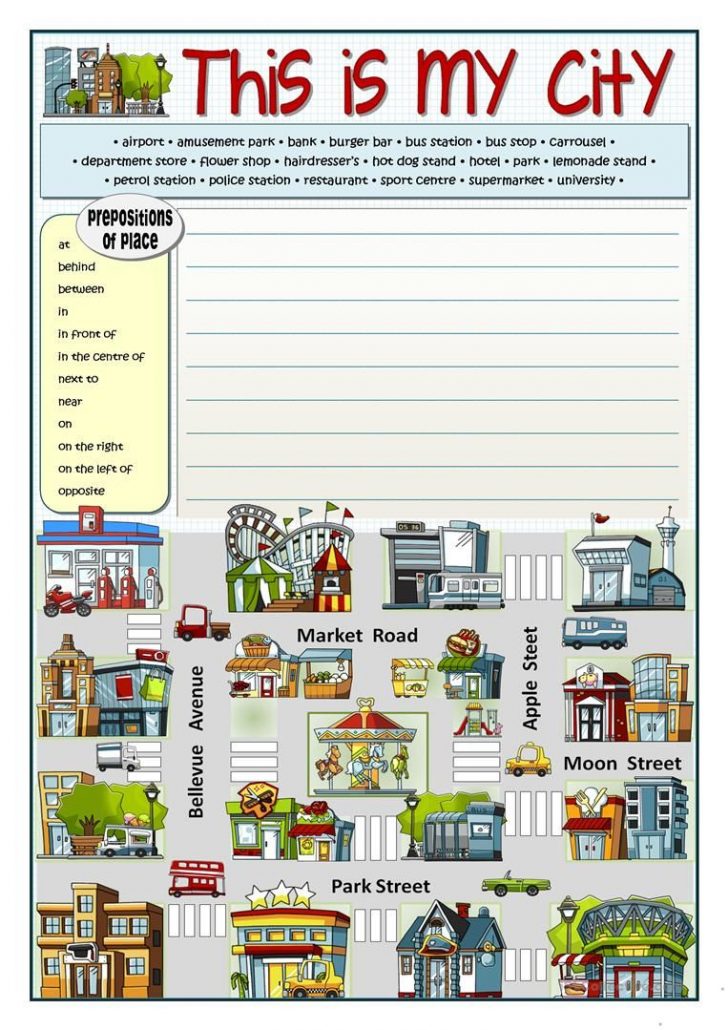 This Is My City Worksheet - Free Esl Printable Worksheets Made | Places ...