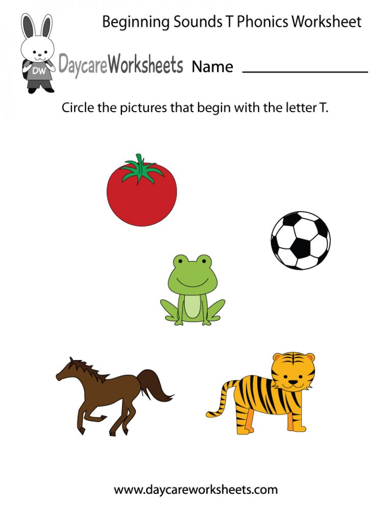 This Letter T Phonics Worksheet Helps Preschoolers Identify The ...