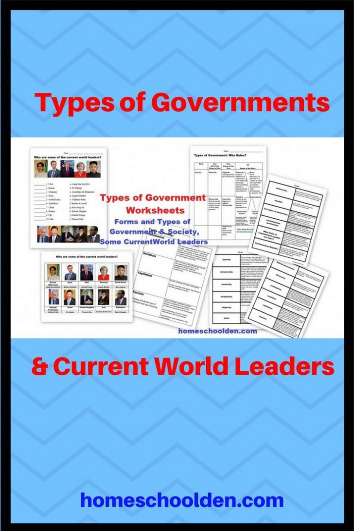 Types Of Government, Societies, World Governments Printables These ...
