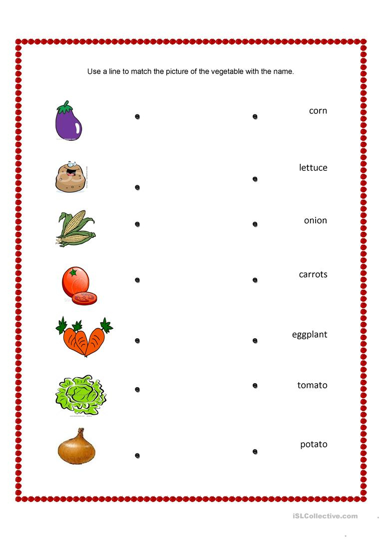 Vegetables Worksheets Printables Printable Worksheets