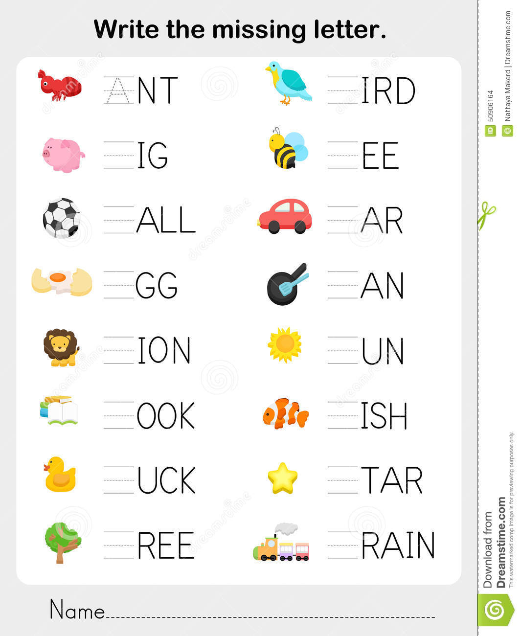 Fill In The Missing Letters In Words Printable Worksheets Printable 